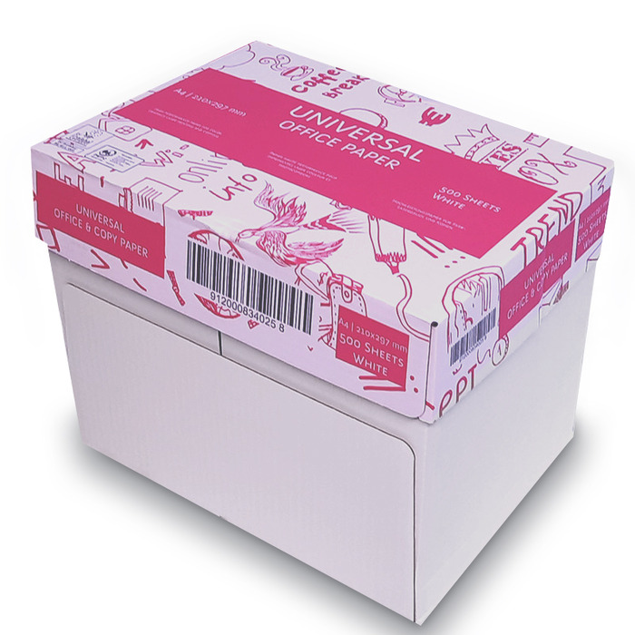 Universal A4 Office Paper 75gsm - Box of 2500 Sheets | PAPER-A4-02
